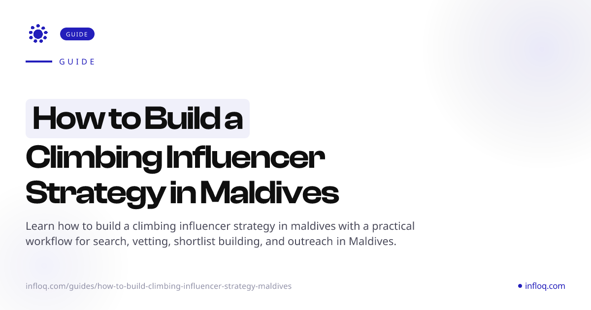 How to Build a Climbing Influencer Strategy in Maldives